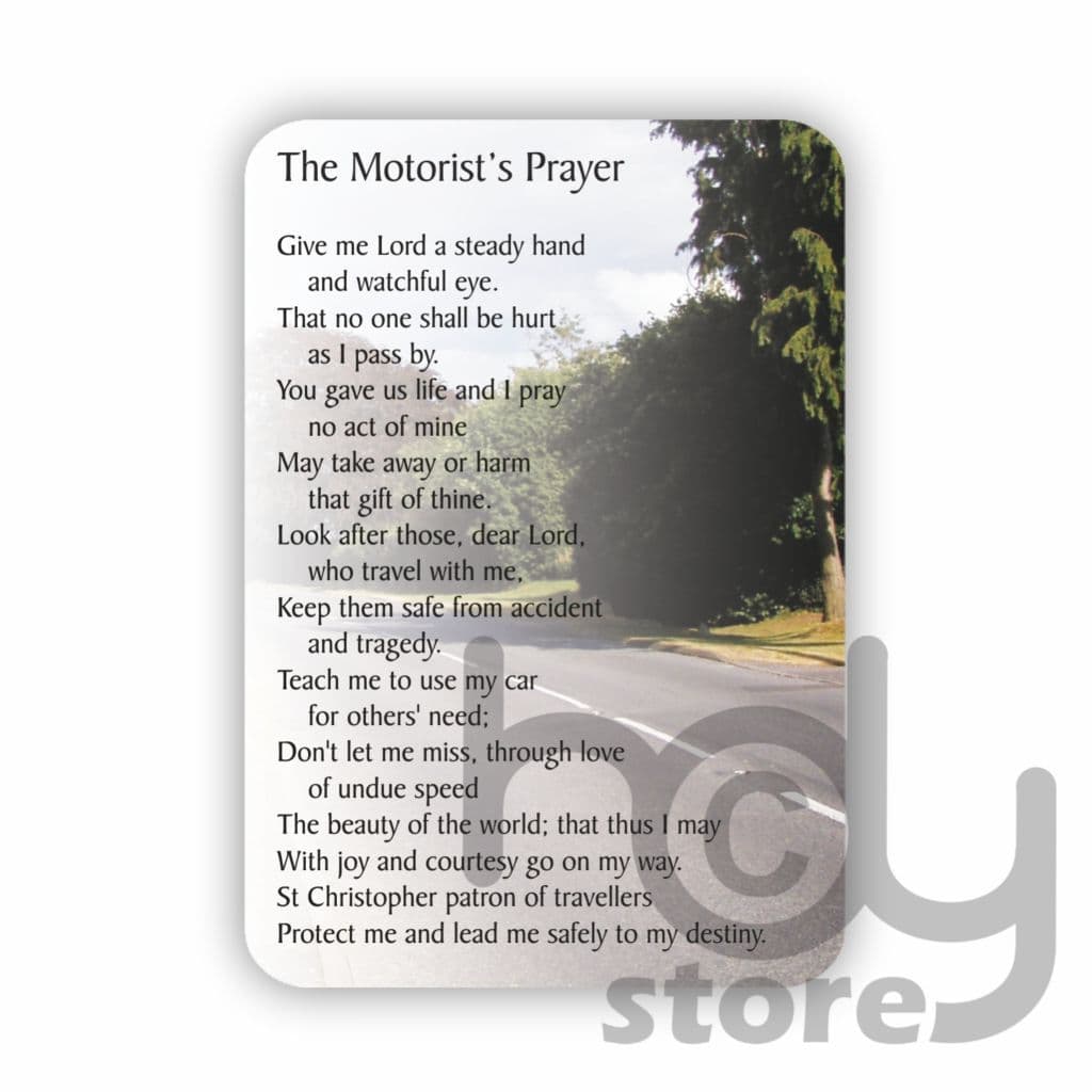 Motorist s Prayer - Prayer Card