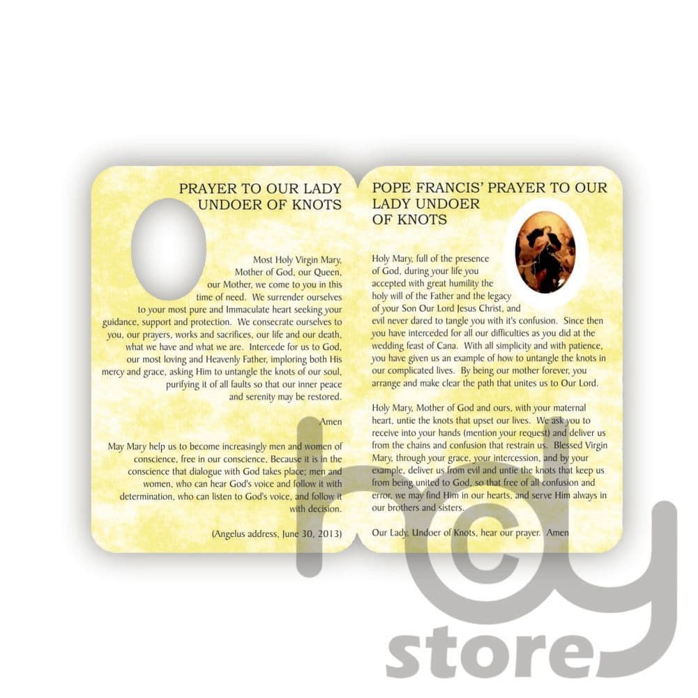 Our Lady Undoer of Knots Prayer Card Booklet