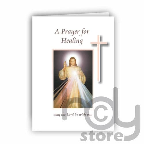 Prayer for Healing Card - Divine Mercy Design