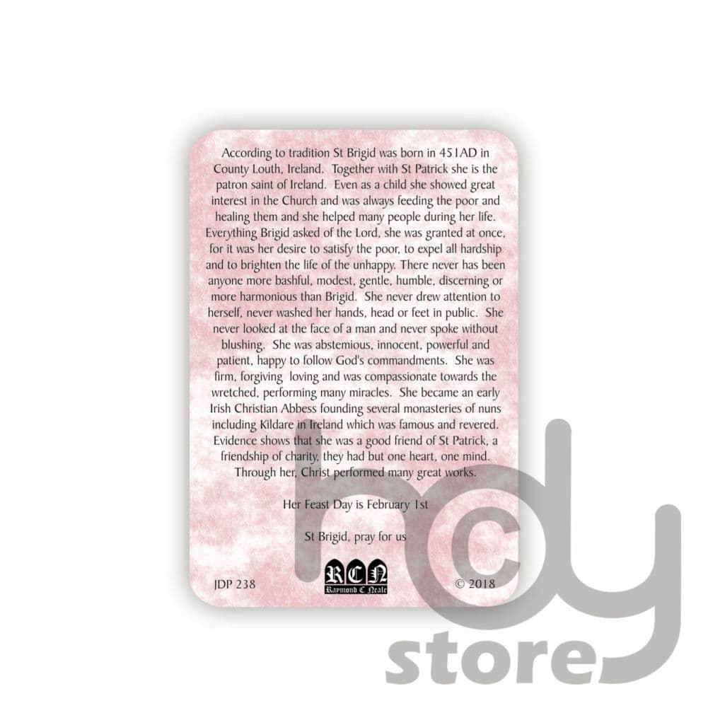 St Brigid of Ireland Prayer Card Booklet