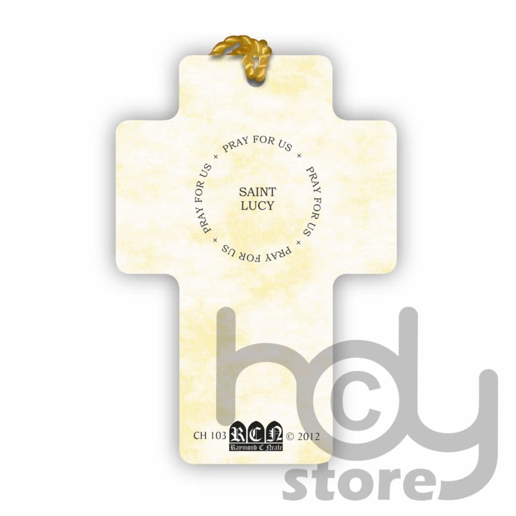 St Lucy Cross Shaped Bookmark