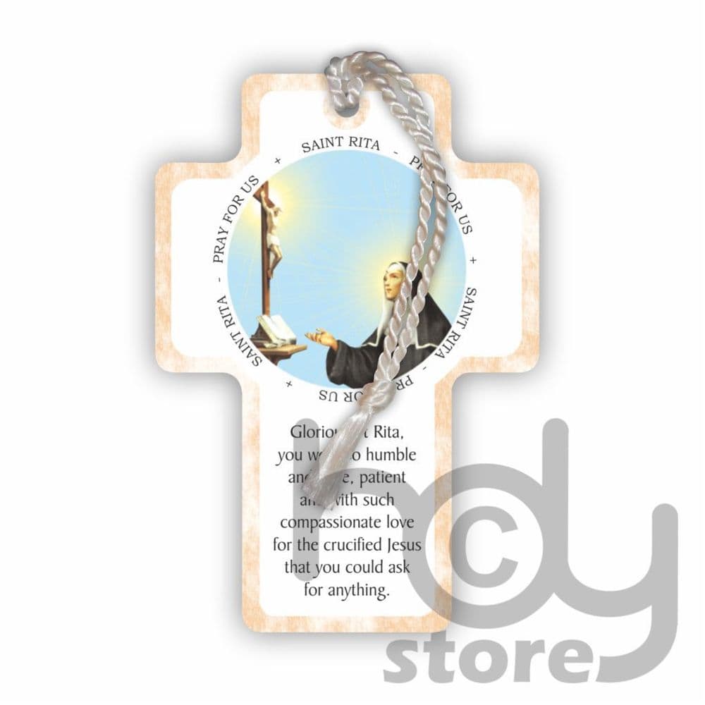 St Rita Cross Shaped Bookmark