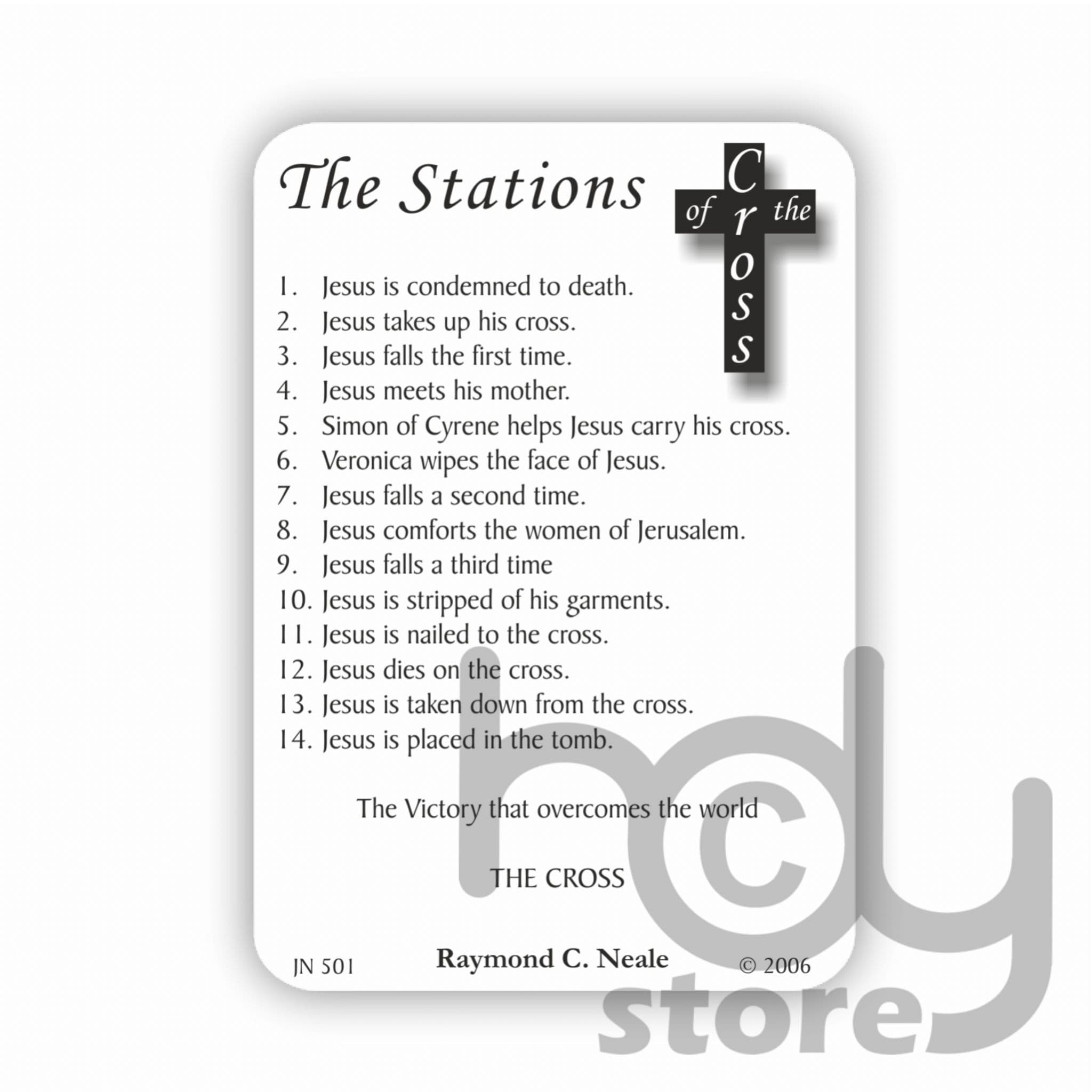 Stations of the Cross Prayer Card