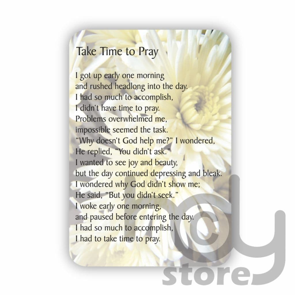 Take Time to Pray - Prayer Card