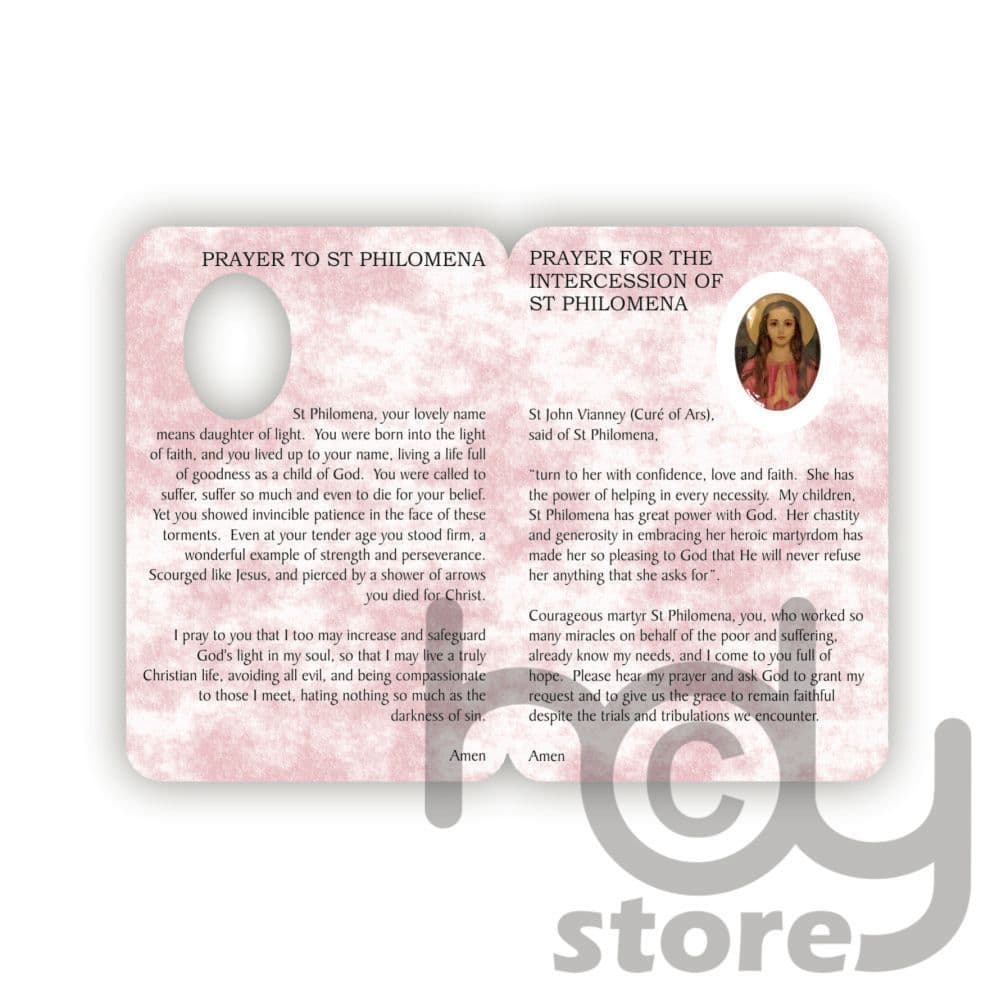 Wonder Worker Prayer Card Booklet St Philomena