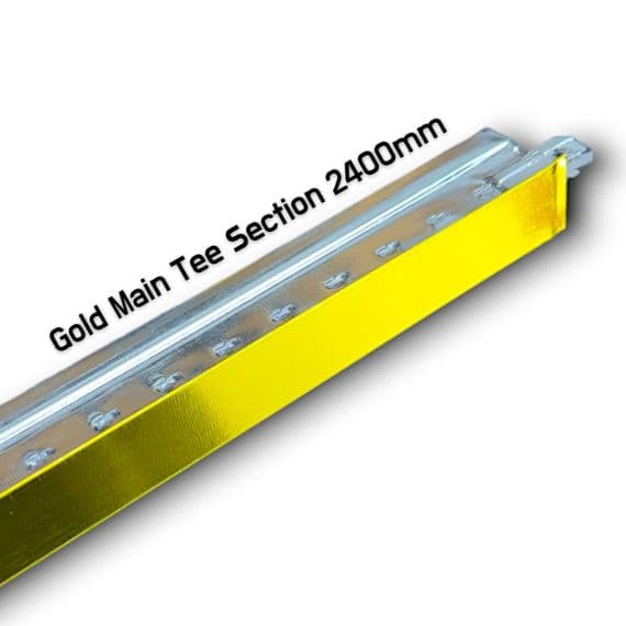 Polished Gold Main Tee Section 2400mm 24mm Runner Support Bar Suspended ...