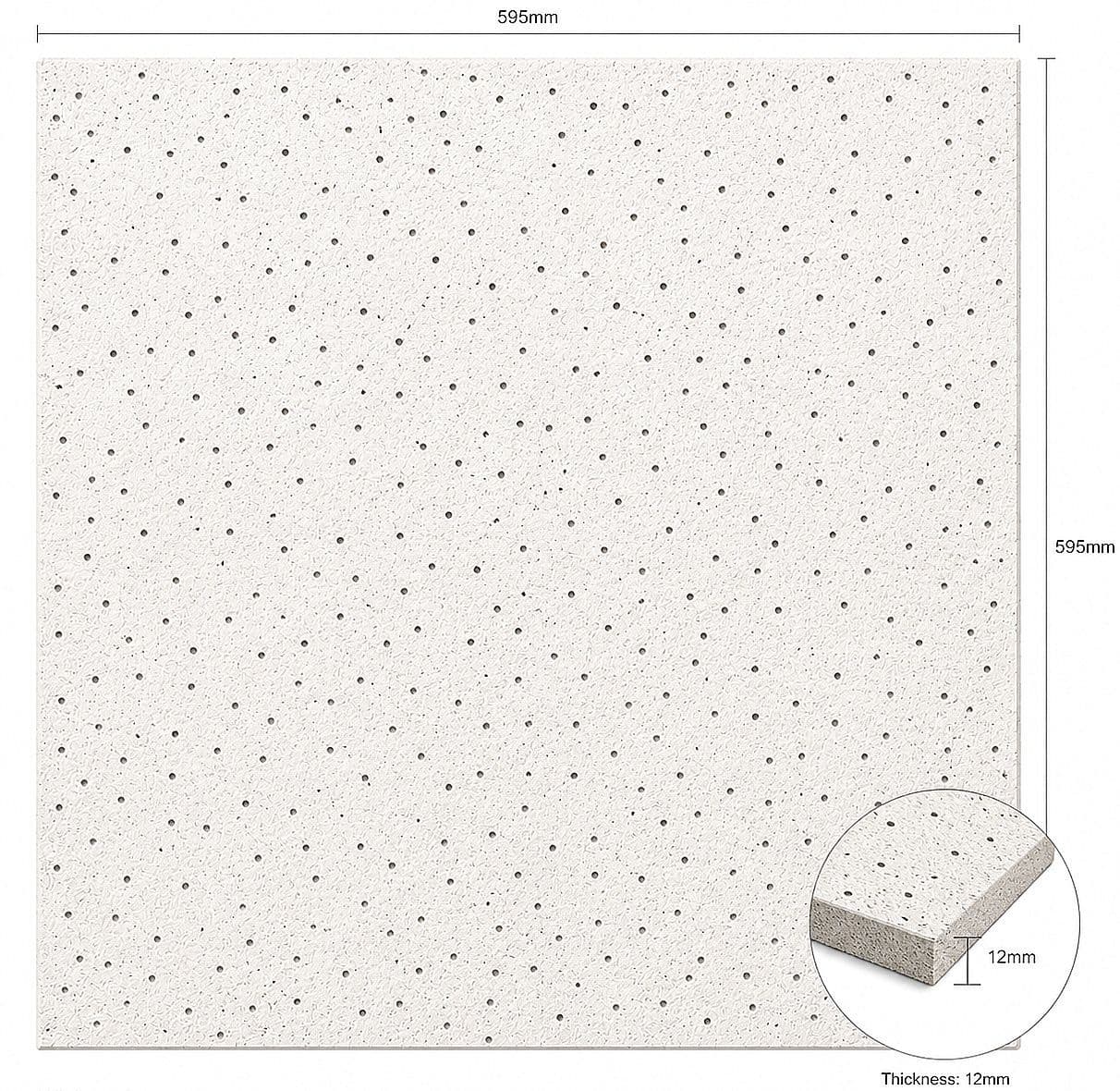 600x600 Screwfix 10 Pack Of Fine Fissured Suspended Ceiling Tiles ...