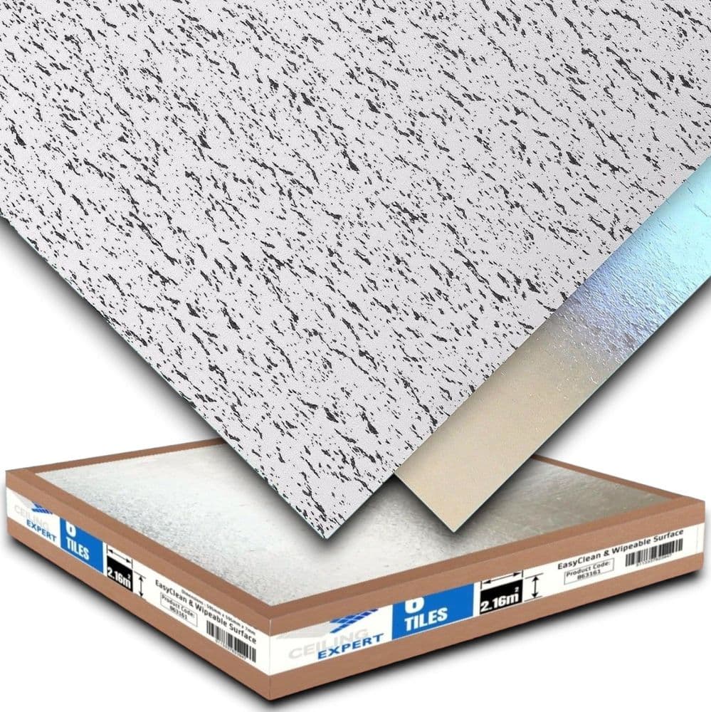 Vinyl Fissure Suspended Ceiling Tiles 595mm x 595mm x 7mm To Fit in 600 ...