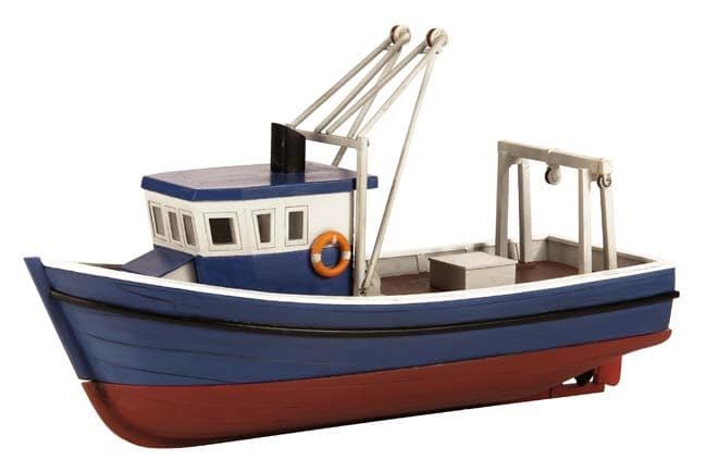 BACHMANN SCENECRAFT 44-557 1 76 OO SCALE Fishing Boat 163mm x 58mm x 94mm