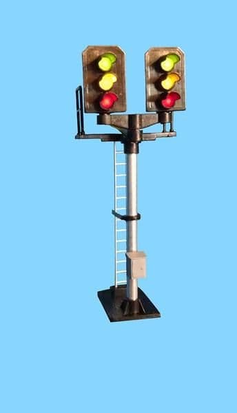 ECKON & BERKO B533 OO SCALE 3 light signal red/green/yellow T junction ...