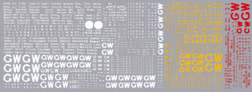 HMRS TRANSFERS 11P OO GAUGE GWR Goods Vehicle Insignia