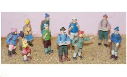 LANGLEY MODELS F157p 1 76 OO SCALE Assorted Hikers x 5 Painted
