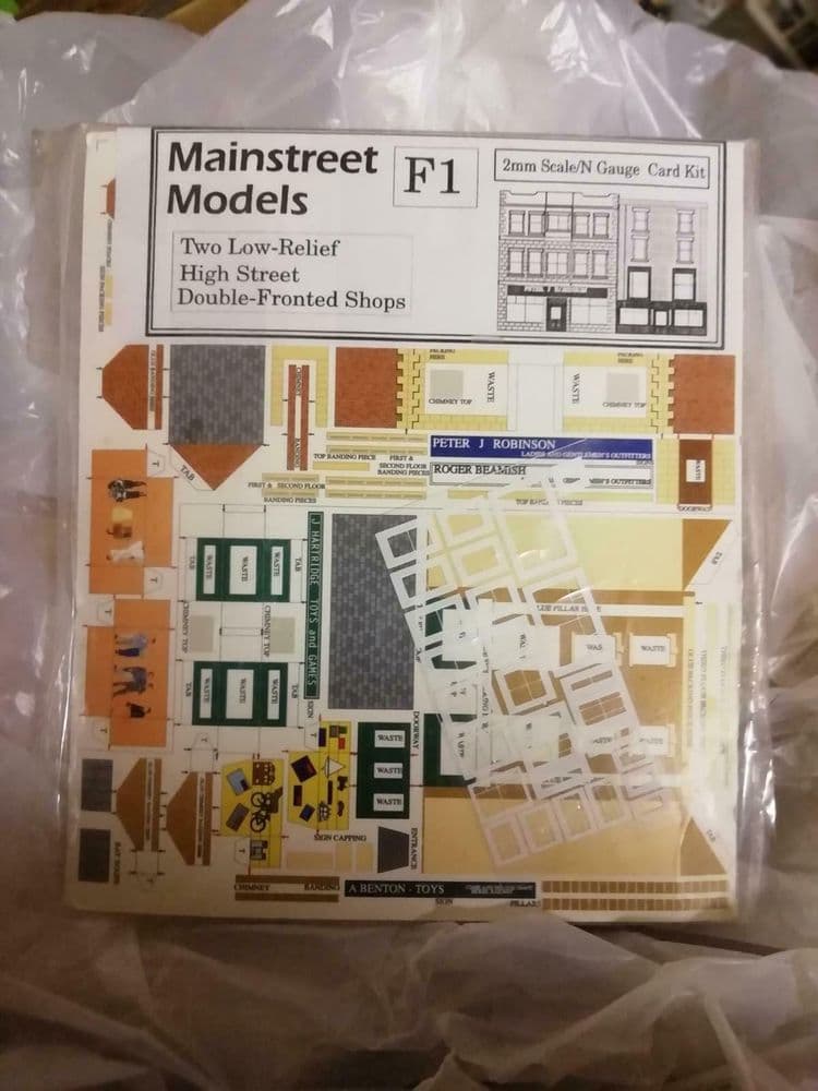 Mainstreet Models F1 1 148 N scale 2 x low relief High Street double ...