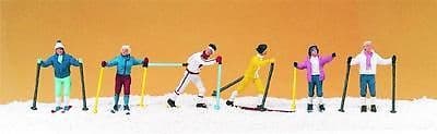 PREISER 10312 1 87 HO SCALE Cross Country Skiers x 6