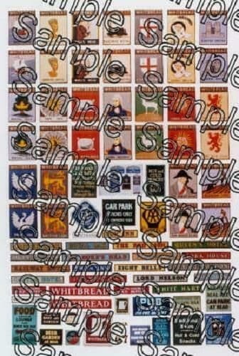 TINY SIGNS OO67 1 76 OO SCALE PUB SIGNS