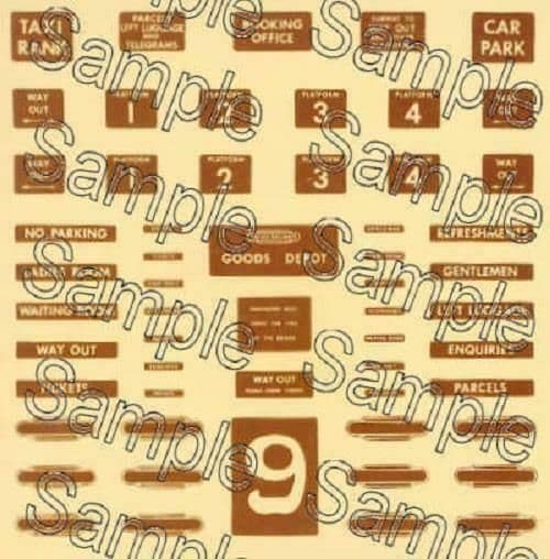 TINY SIGNS OO9W 1 76 OO SCALE BR WESTERN REGION STATION SIGNS
