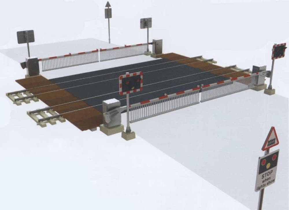 WILLS SSM318 1 76 OO SCALE Modern Gated Level Crossing Kit