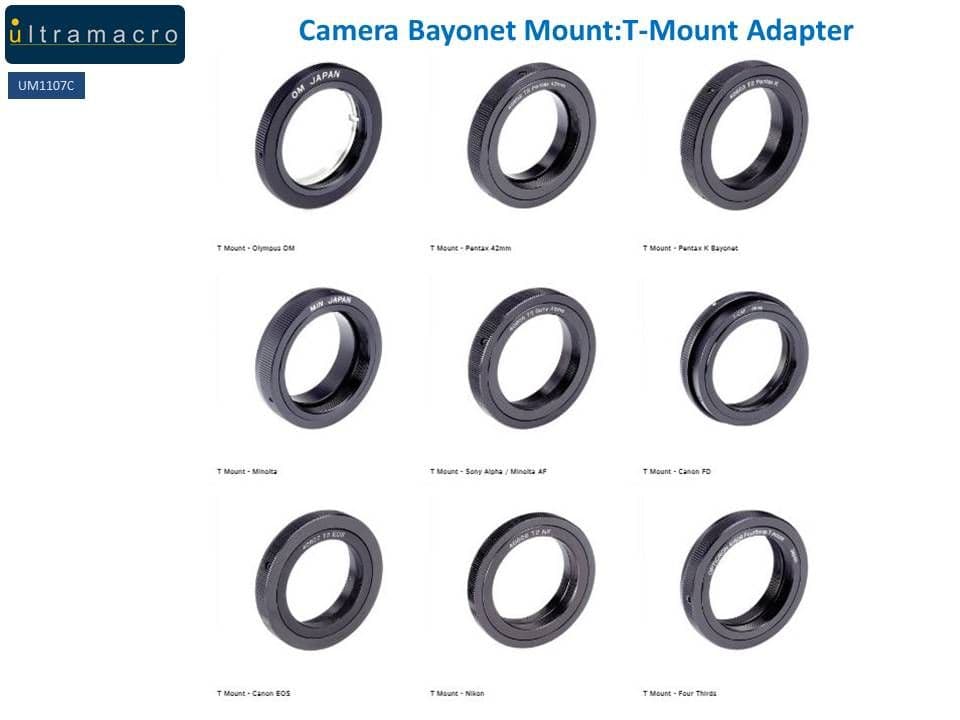 Camera Bayonet Mount T-Mount Adapter - Type 1 for T-Mount Adapters