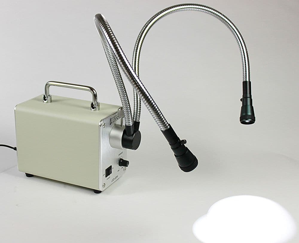High Intensity Dual Gooseneck LED Microscope Illuminator