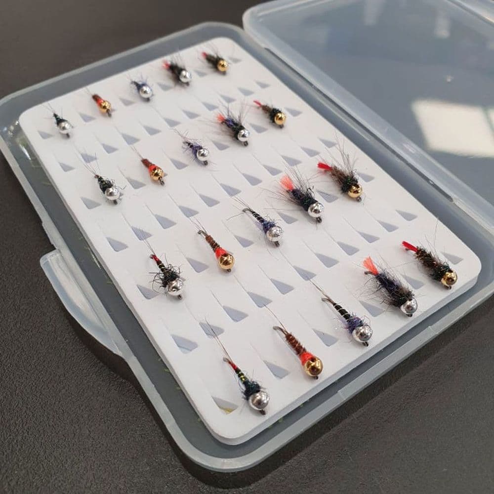 Boxed Euro Nymph Selection 20 Tungsten weighted nymphs