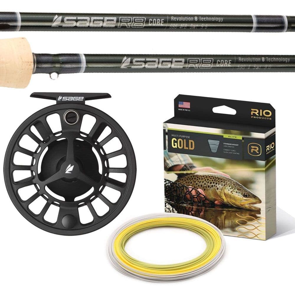 Sage R8 Core Fly Fishing Rod Combo Includes reel and line