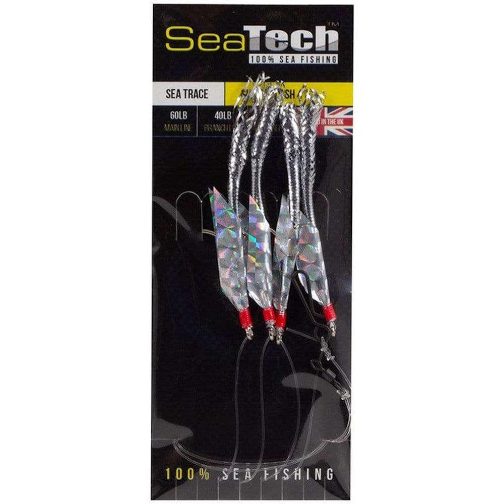 SeaTech Sea Trace Mackerel 4 Hook Silver Flash