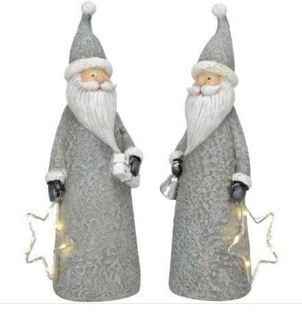 Christmas Grey LED Santa Decoration & Campo Grey Santa decoration ...