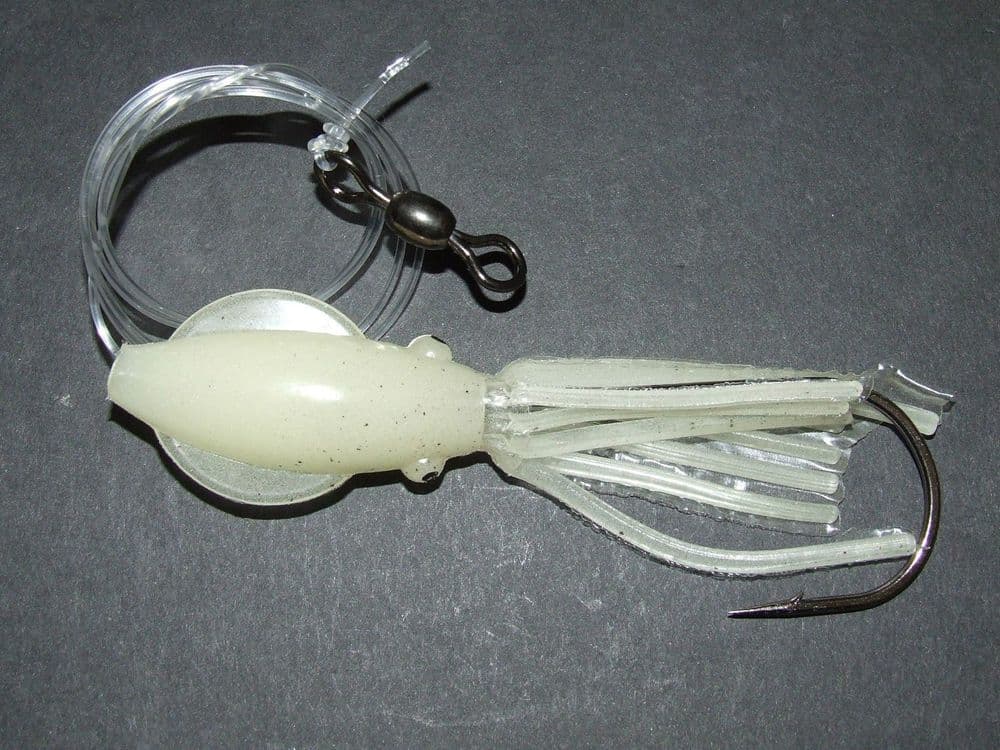 1 x LUMINOUS SQUID RIG 10/0 NORWAY COD LURE BOAT ROD SEA FISHING LINE ...