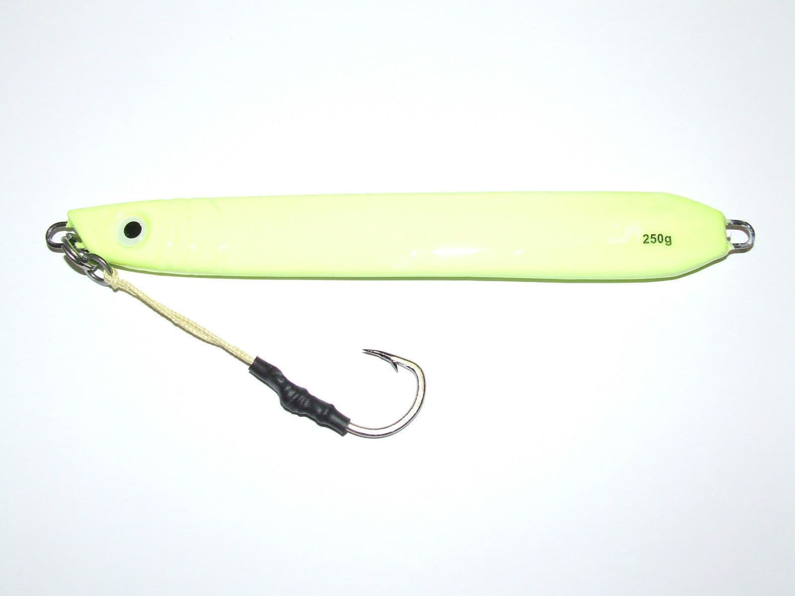 3 FFT SPEED POWER JIG LUMO PIRK 6/0 HOOK COD NORWAY BOAT DEEP SEA WRECK ...