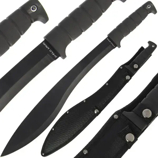 Panther Machete 22" Heavy Duty Machete with Black Rubberised Handle and ...