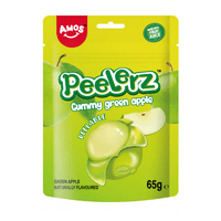 Amos Peelerz Gummy Green Apple Peg Bag 12x65g