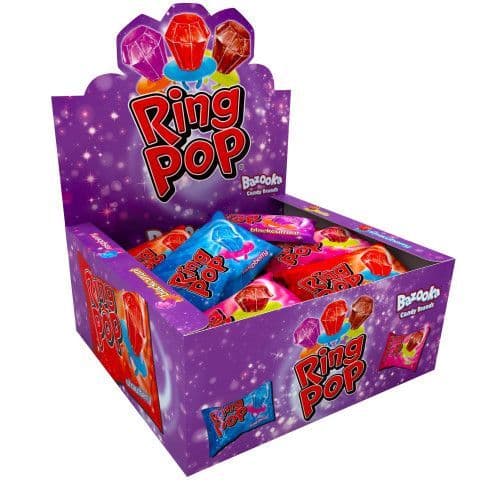 BAZOOKA RING POPS 24X10G