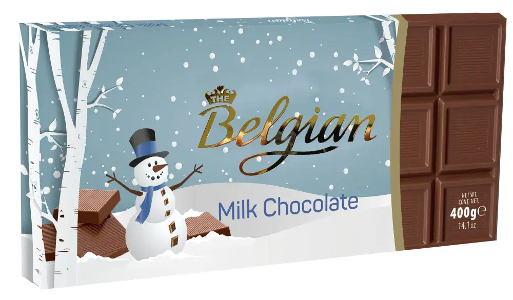 BCG WINTER MILK CHOCOLATE BAR 400G SINGLE