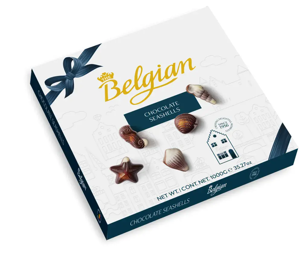 BELGIAN CHOCOLATE SEASHELLS 250G SINGLE
