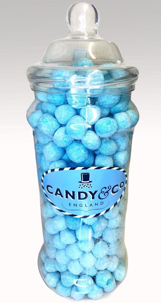 BLUE RASPBERRY BONBONS CHEWY LARGE VICTORIAN JAR 1 7kg