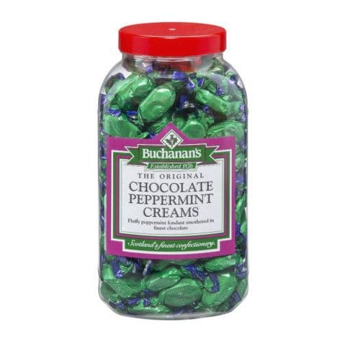 BUCHANAN S CHOCOLATE MINT CREAMS 2 5KG JAR