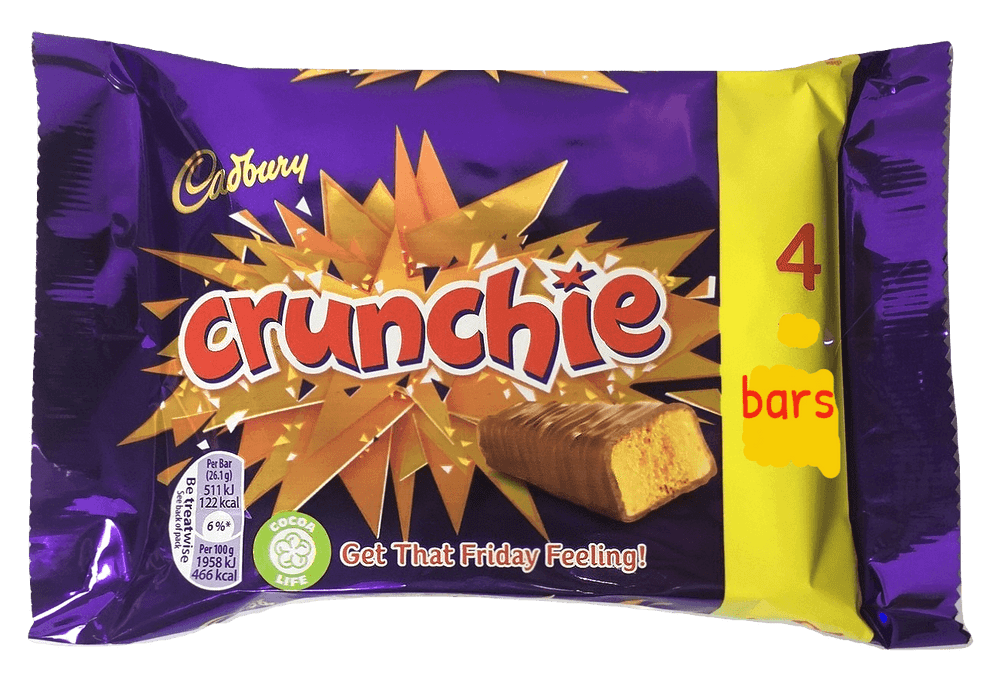 CADBURY CRUNCHIE 10 x 4 SNACK PACK