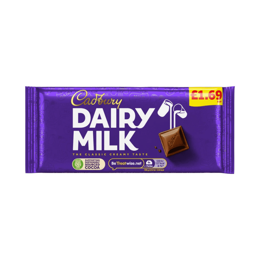 Cadbury Dairy Milk 22 X 95g PMP 1 95