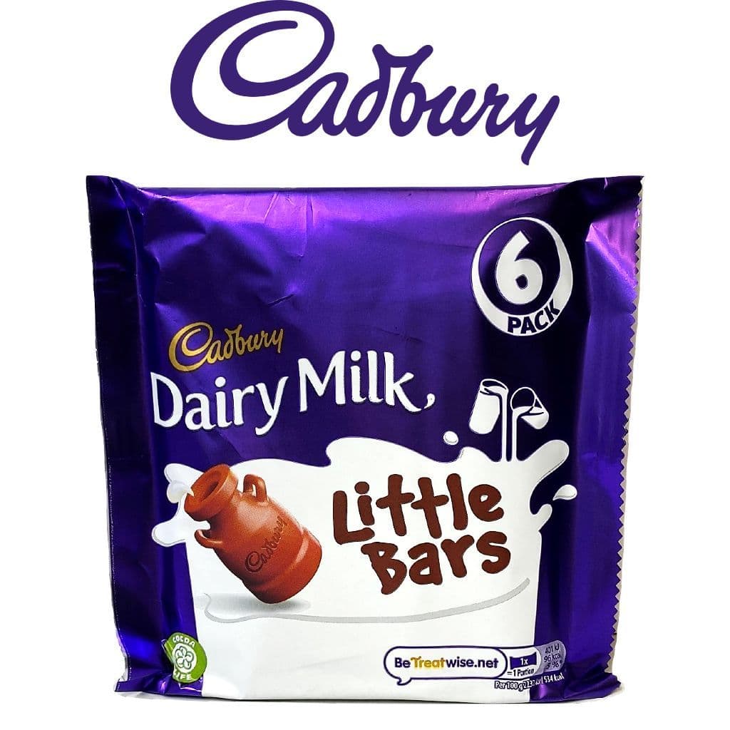 CADBURY DAIRY MILK LITTLE BARS 6 PACK 108pcs