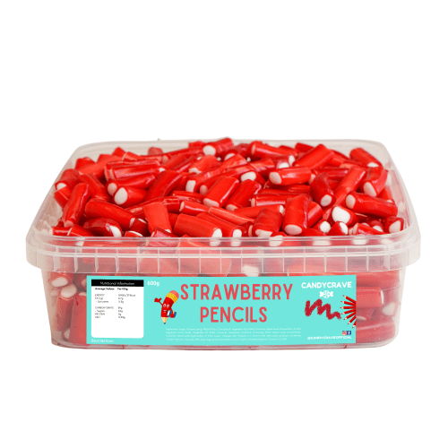 CANDYCRAVE STRAWBERRY PENCILS 600G TUB