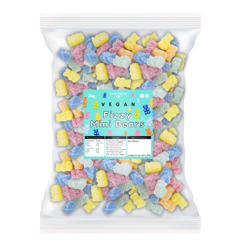 CANDYCRAVE VEGAN FIZZY MINI BEARS 2KG