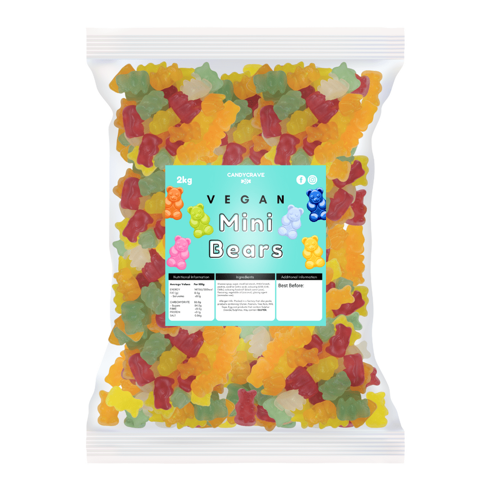 CANDYCRAVE VEGAN MINI BEARS 2KG