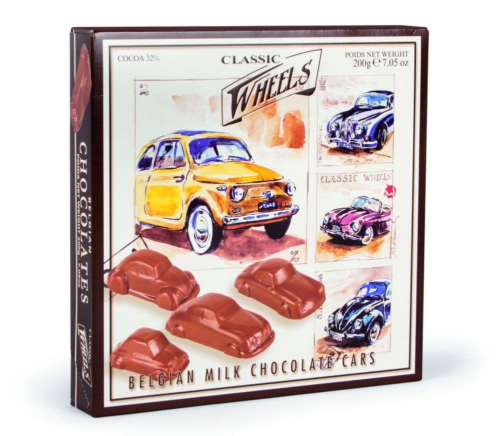 CLASSIC WHEELS BELGIAN MILK CHOCOLATE CARS 190g only 3 left