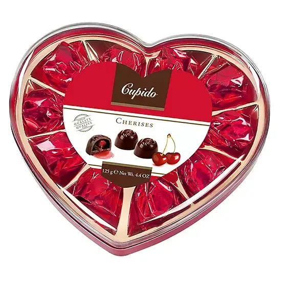 CUPIDO CHERRY CHERISES HEARTS 125g SINGLE