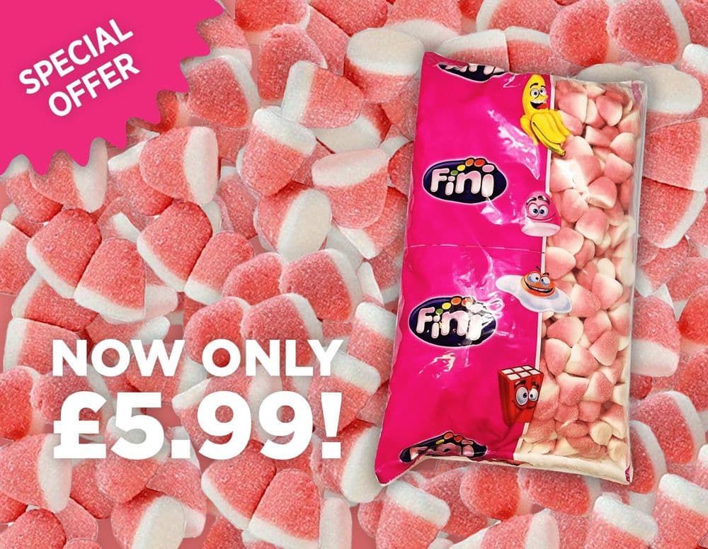 FIN001 FINI STRAWBERRY KISSES 3KG