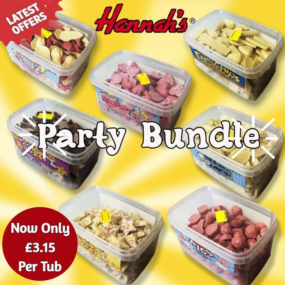 HANNAH S PARTY BUNDLE 7 TUBS