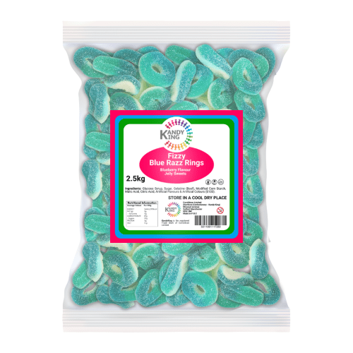 KANDY KING BLUE RAZZ RINGS 2 5KG