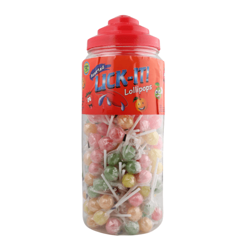 LICK-IT ASSORTED LOLLYS 150 COUNT