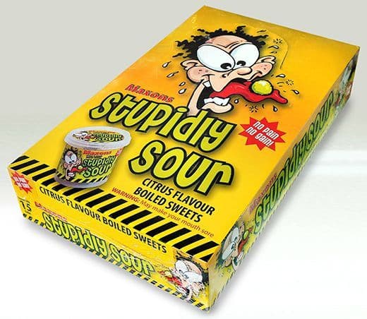MAX62 MAXONS STUPIDLY SOUR BOILED SWEETS 100G TUB