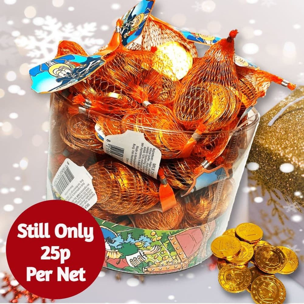 MILK CHOC GOLD COINS NETS x60